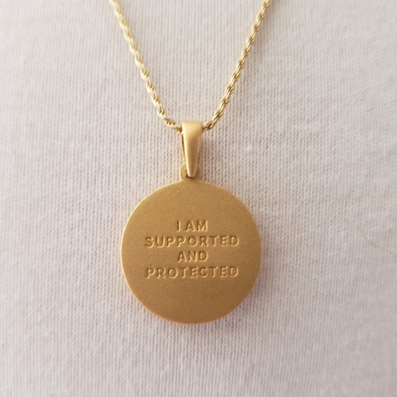 mantra | Jewelry | I Am Supported And Protected Mandala Necklace | Poshmark